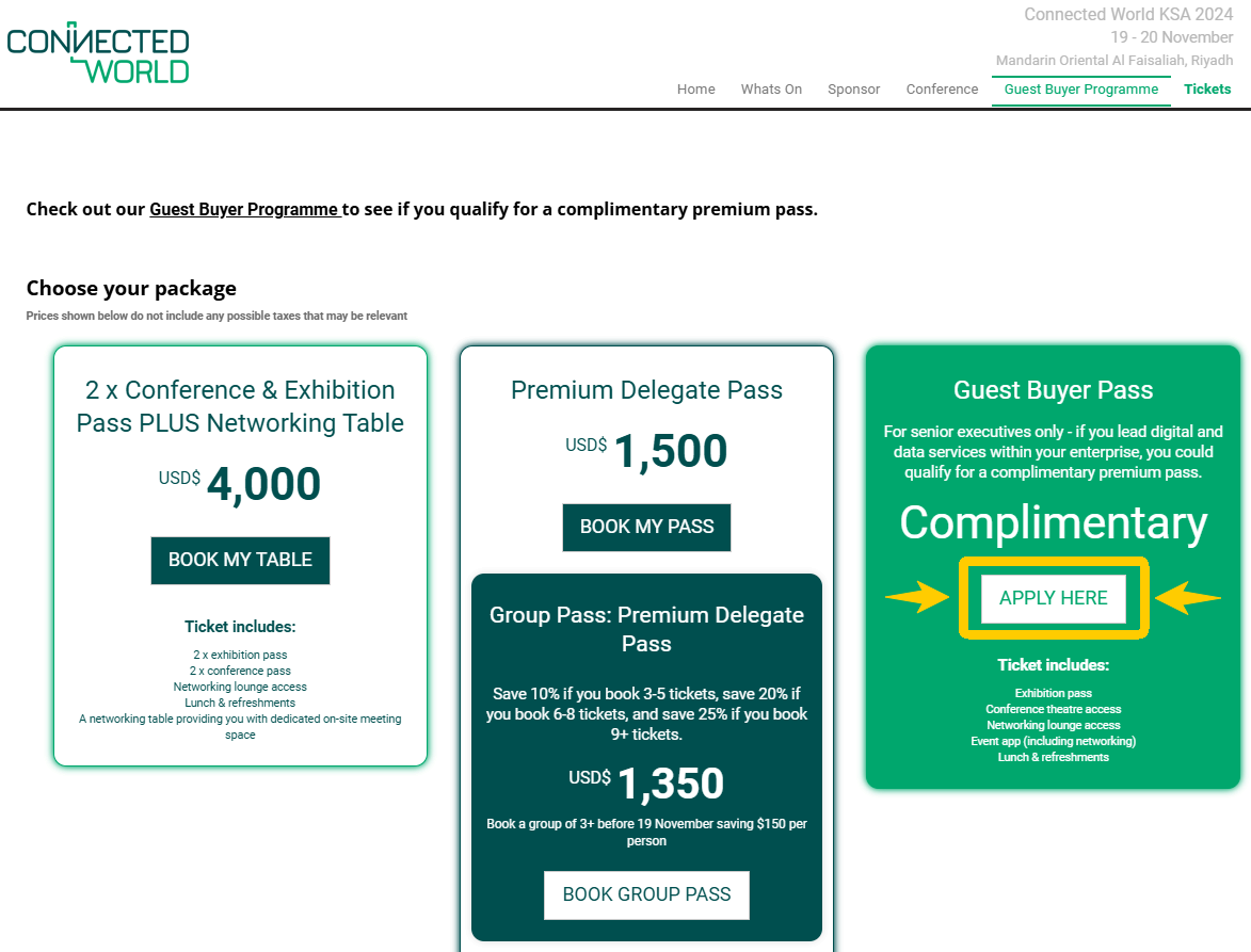 News - Connected World KSA Free Tickets Available