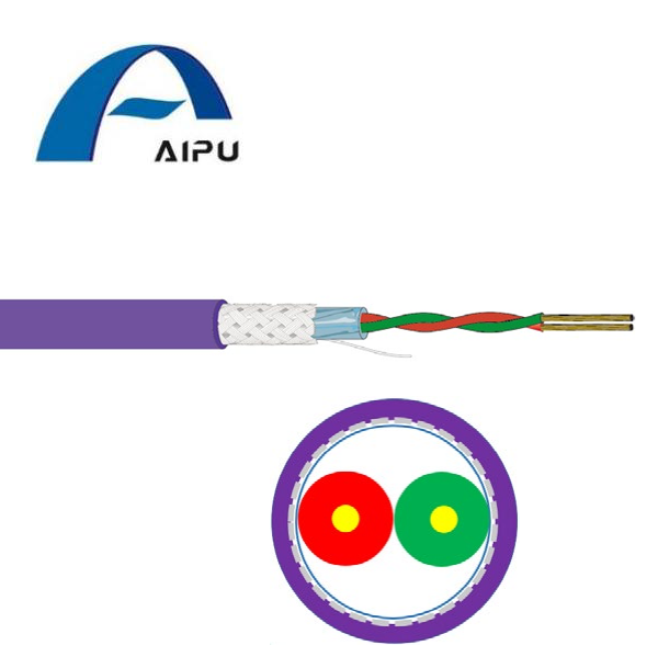 High Quality Aipu Profibus Dp Cable 2 Cores Purple Color Tinned Copper ...