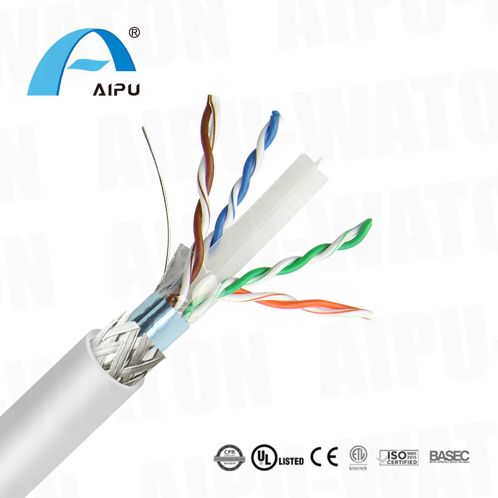 High Quality Cat6A Lan Cable S/FTP 4 Pair Copper Wire Ethernet Cable UTP Cable Solid Cable 305M ...